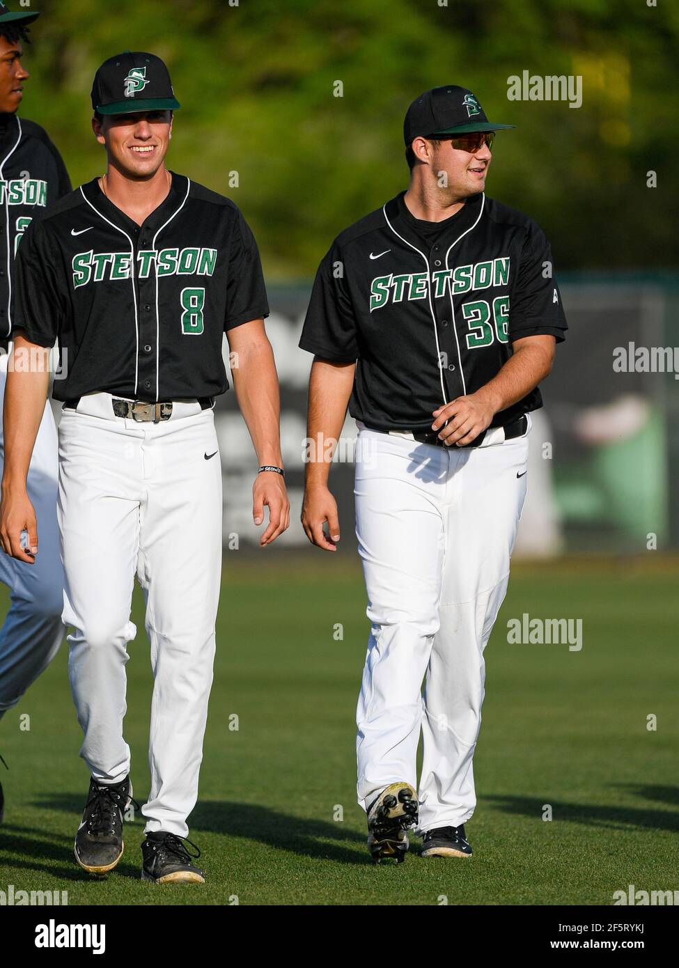 March 27, 2021 - Deland, FL, U.S: Stetson infielder Jackson Olson (8 ...