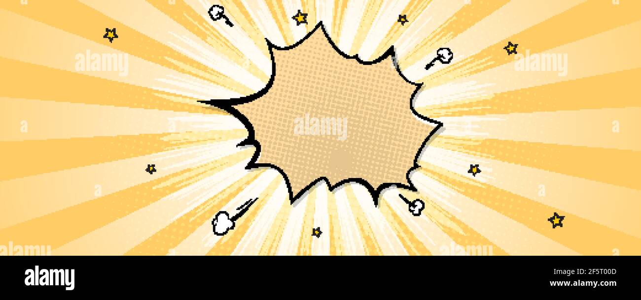 Abstract vintage background with halftone effect. Rays of burst and ...