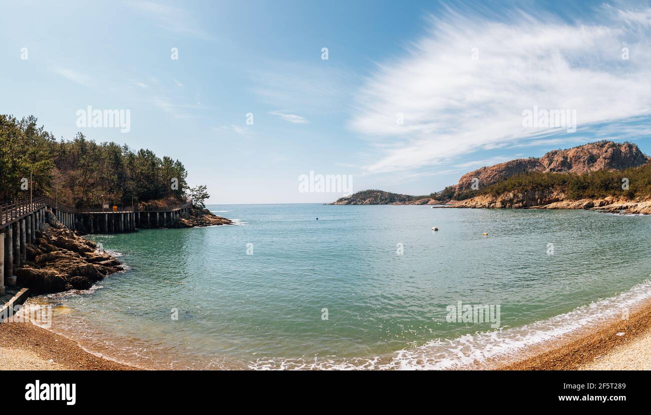 Panoramic view of Seonyudo Island Okdol Beach in Gunsan, Korea Stock ...