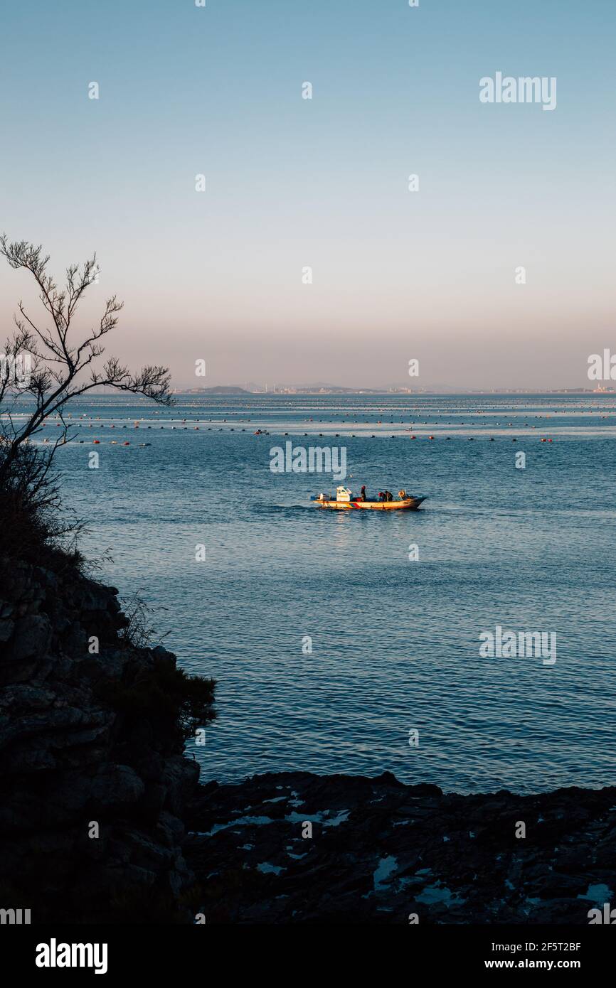 Gogunsan Islands and sunset sea in Gunsan, Korea Stock Photo - Alamy