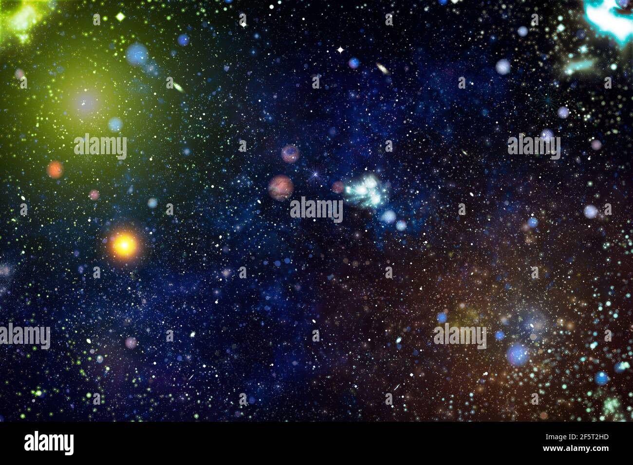 Summer night starry sky, Multicolor outer space, Seamless galactic ...