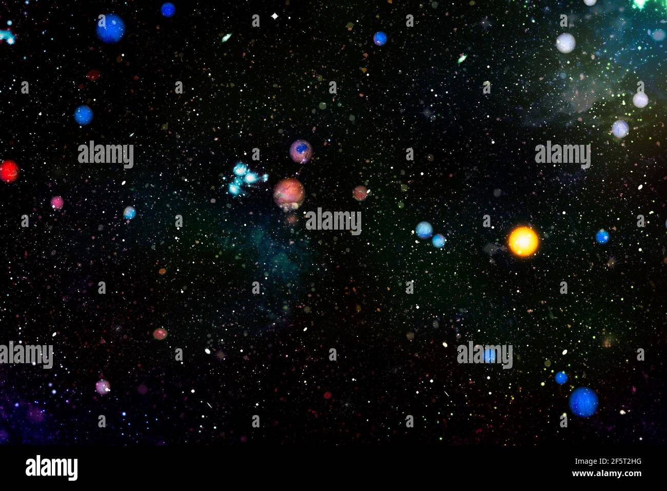 Summer night starry sky, Multicolor outer space, Seamless galactic ...