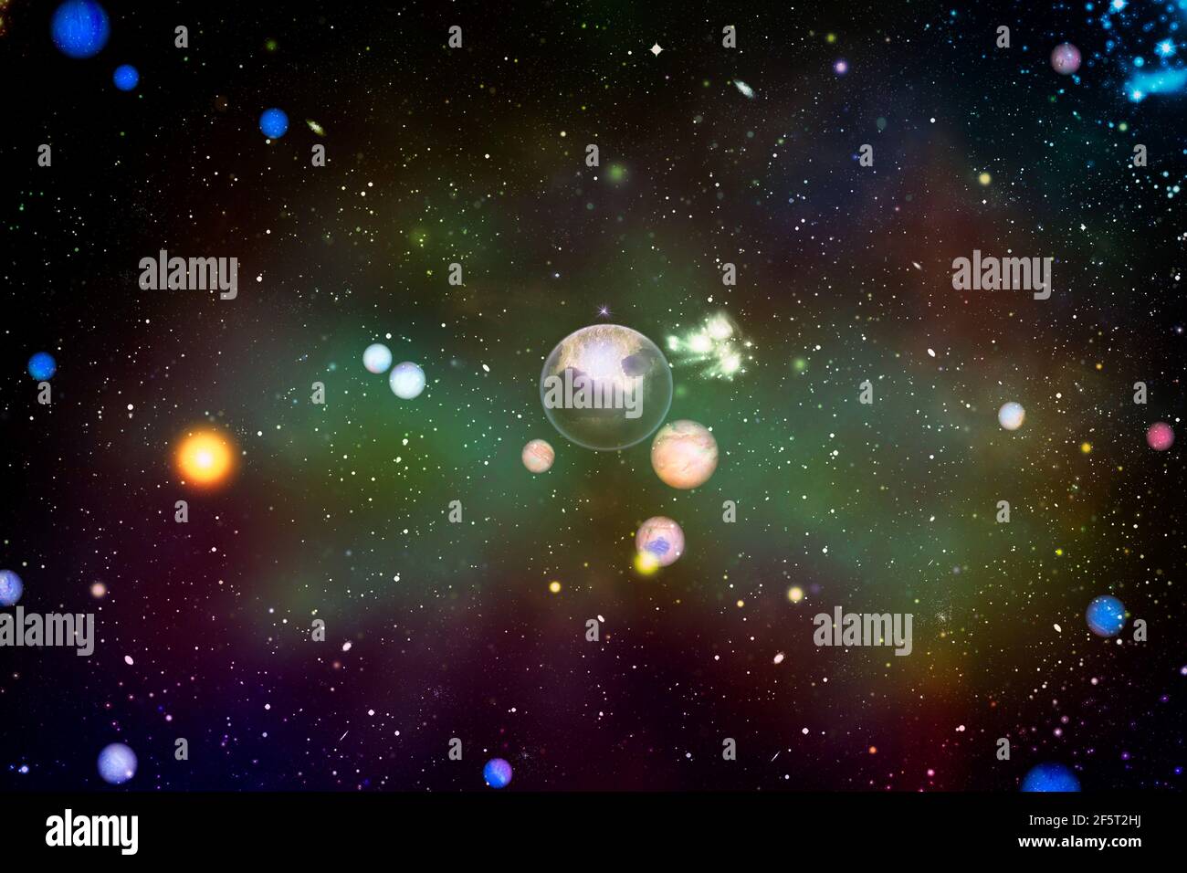 Summer night starry sky, Multicolor outer space, Seamless galactic ...