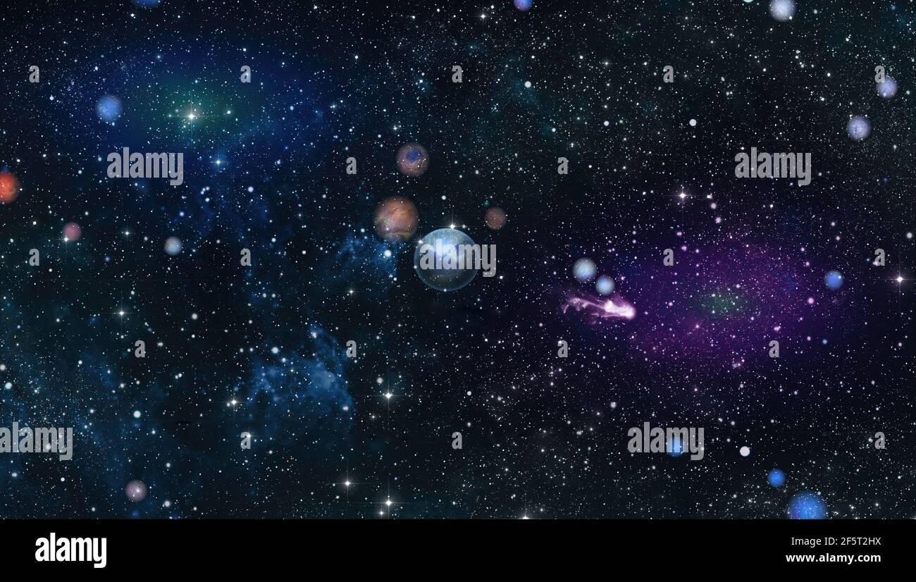 Summer night starry sky, Multicolor outer space, Seamless galactic ...