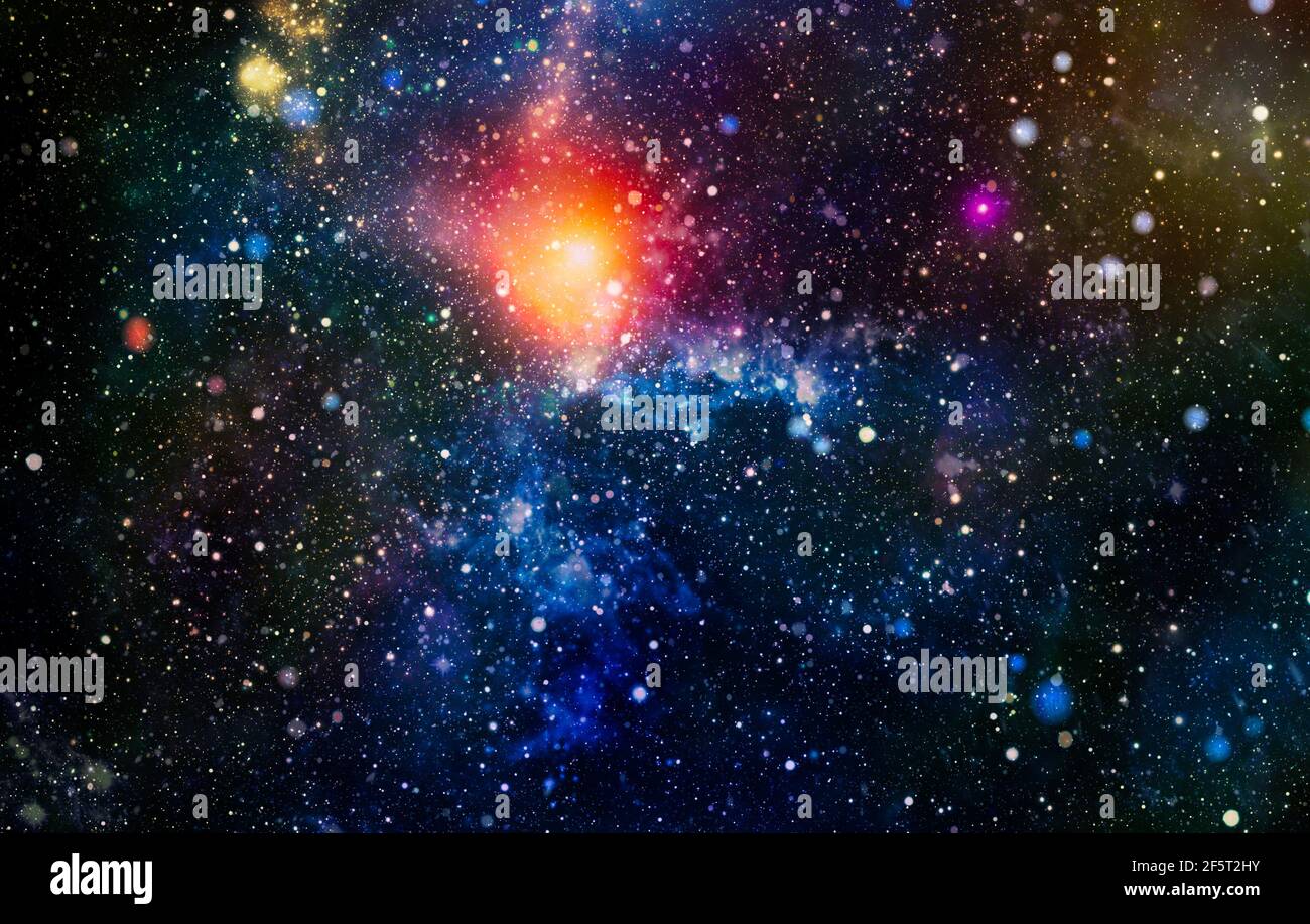 Summer night starry sky, Multicolor outer space, Seamless galactic ...