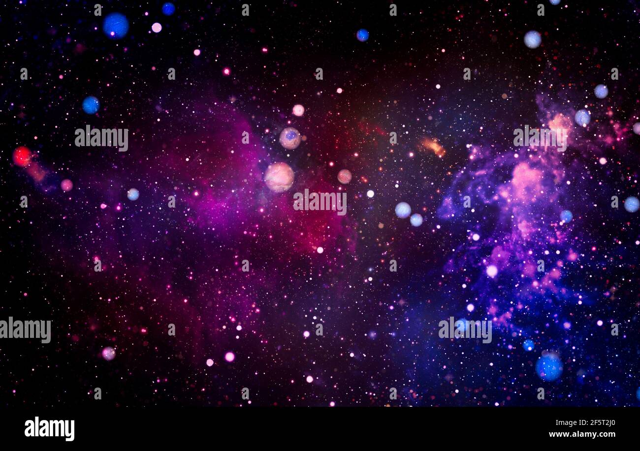 Summer night starry sky, Multicolor outer space, Seamless galactic ...