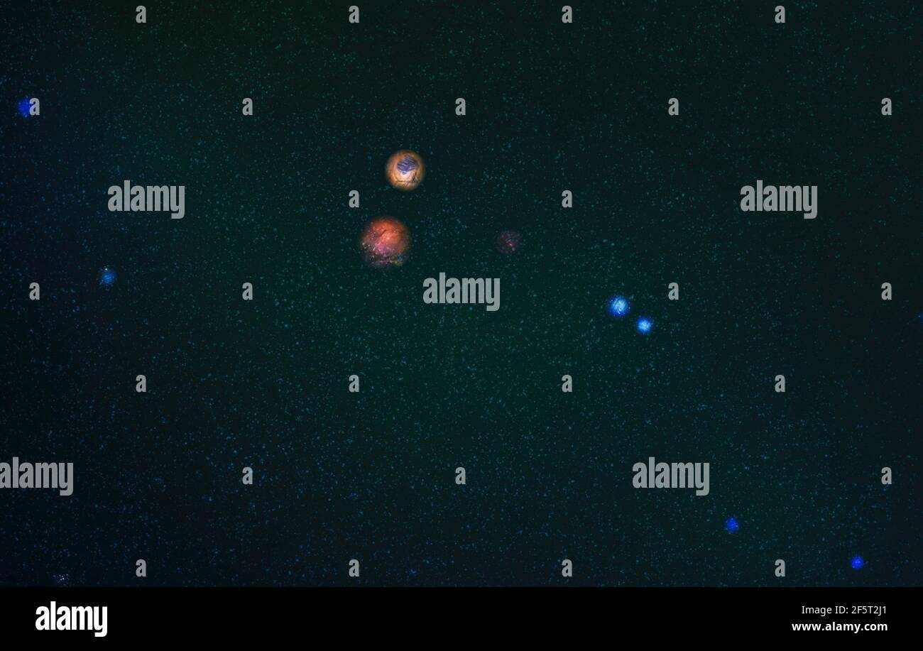 Summer night starry sky, Multicolor outer space, Seamless galactic ...