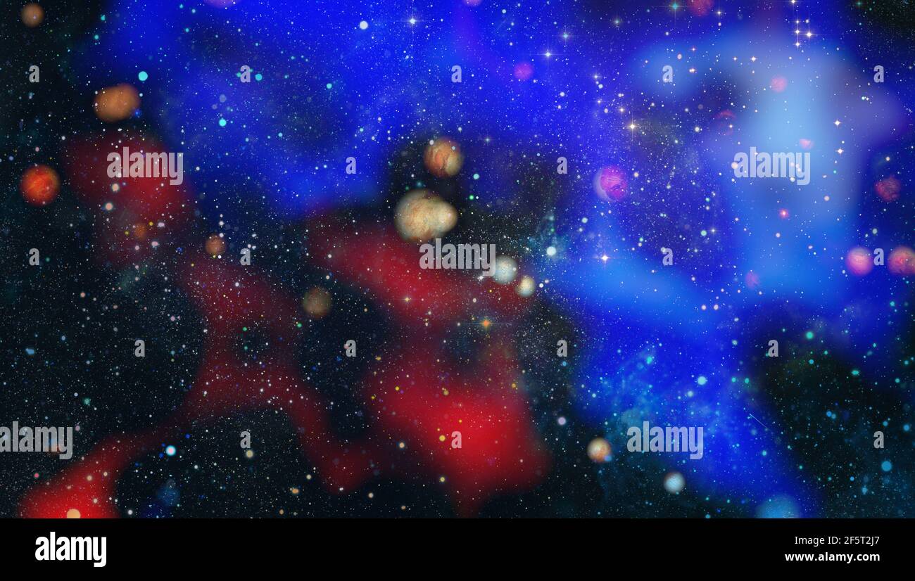 Traveling through star fields in galaxy space as a supernova colorful ...