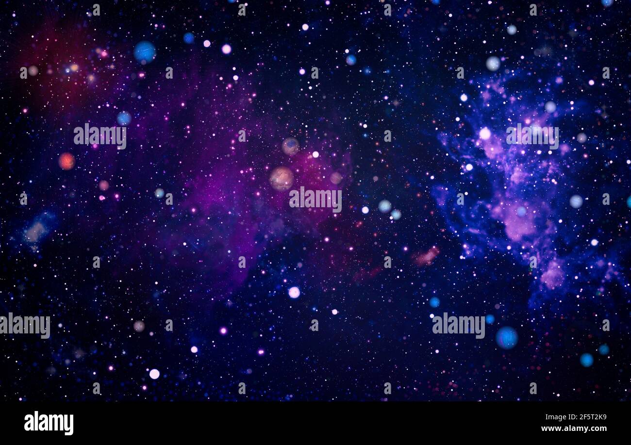 Abstract colorful universe, Nebula night starry sky, Multicolor outer ...