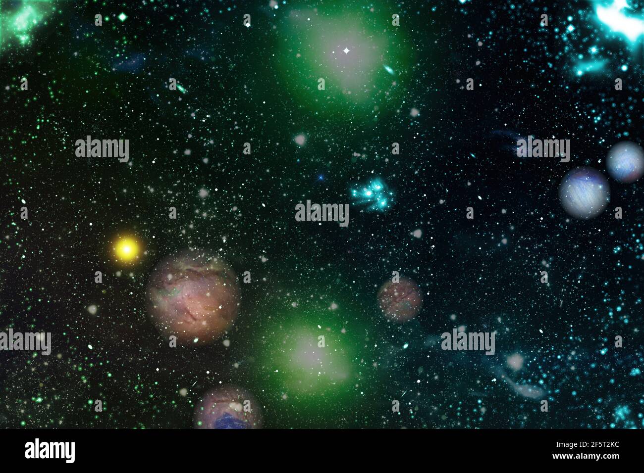 Summer night starry sky, Multicolor outer space, Seamless galactic ...