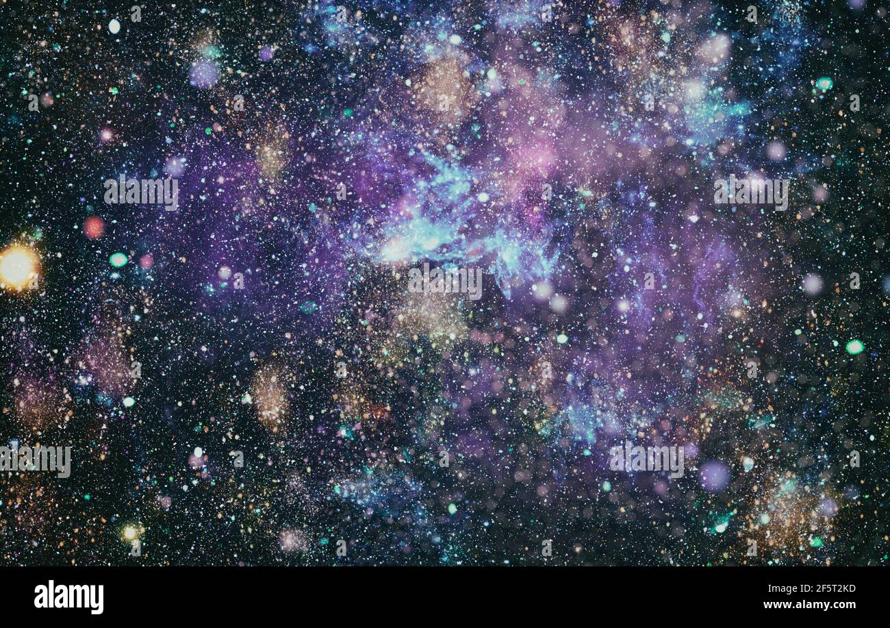 Abstract colorful universe, Nebula night starry sky, Multicolor outer ...