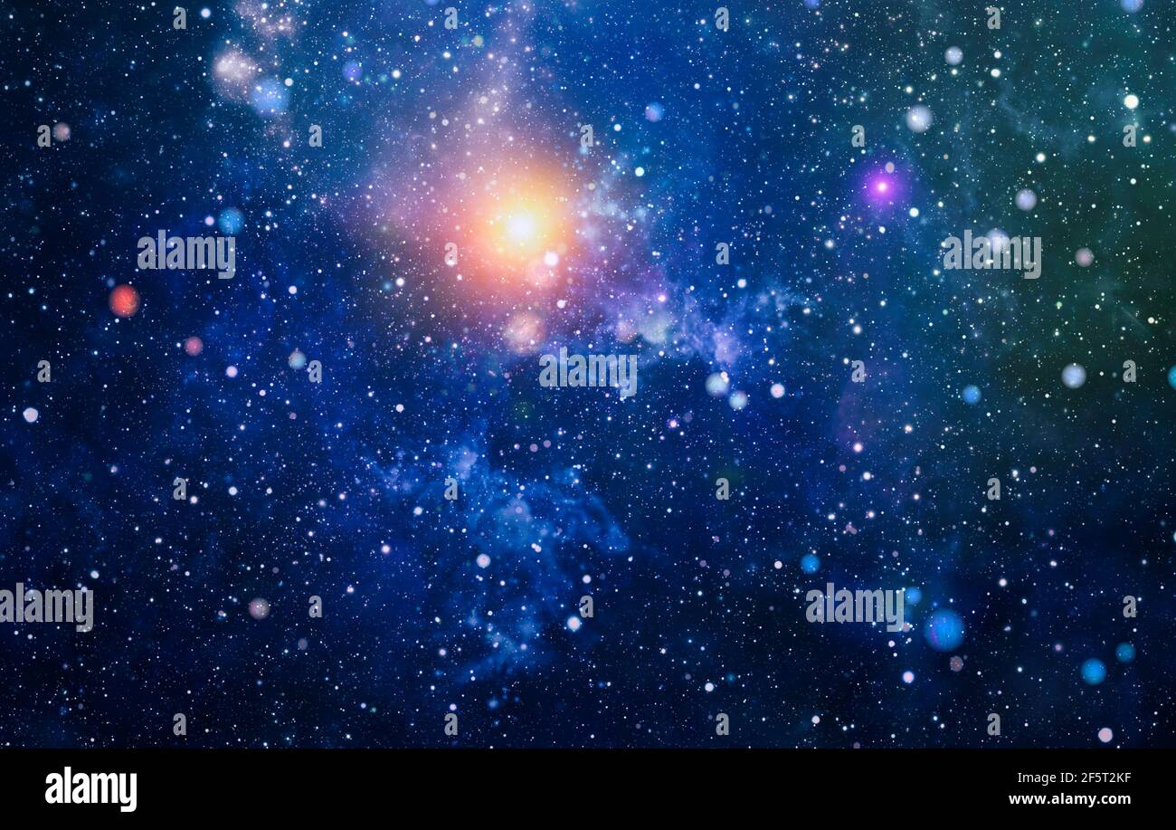 Abstract colorful universe, Nebula night starry sky, Multicolor outer ...