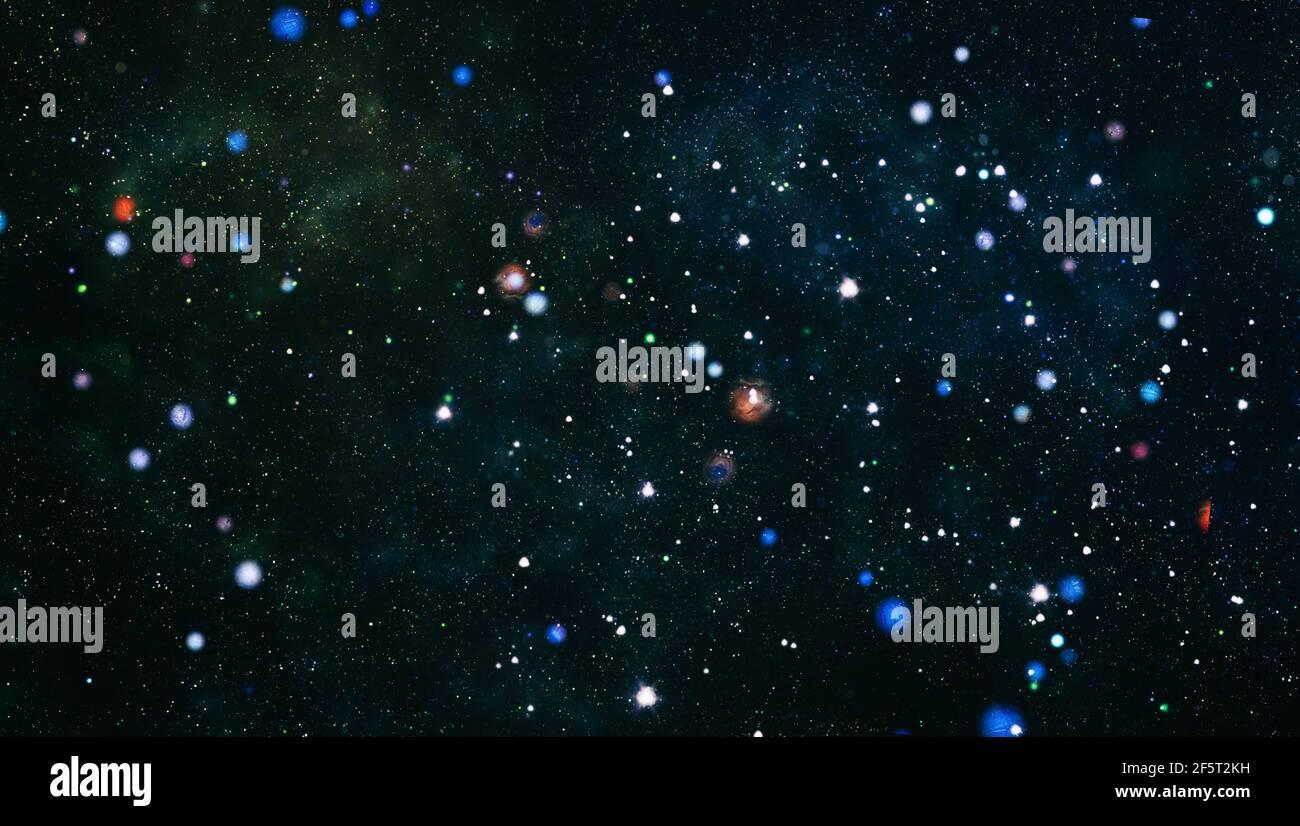 Abstract colorful universe, Nebula night starry sky, Multicolor outer ...