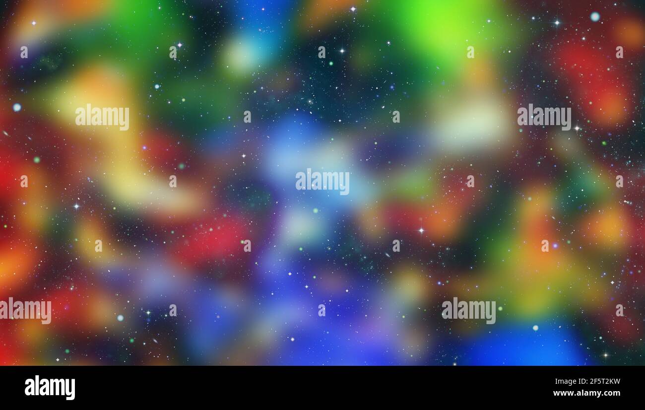 Traveling through star fields in galaxy space as a supernova colorful ...