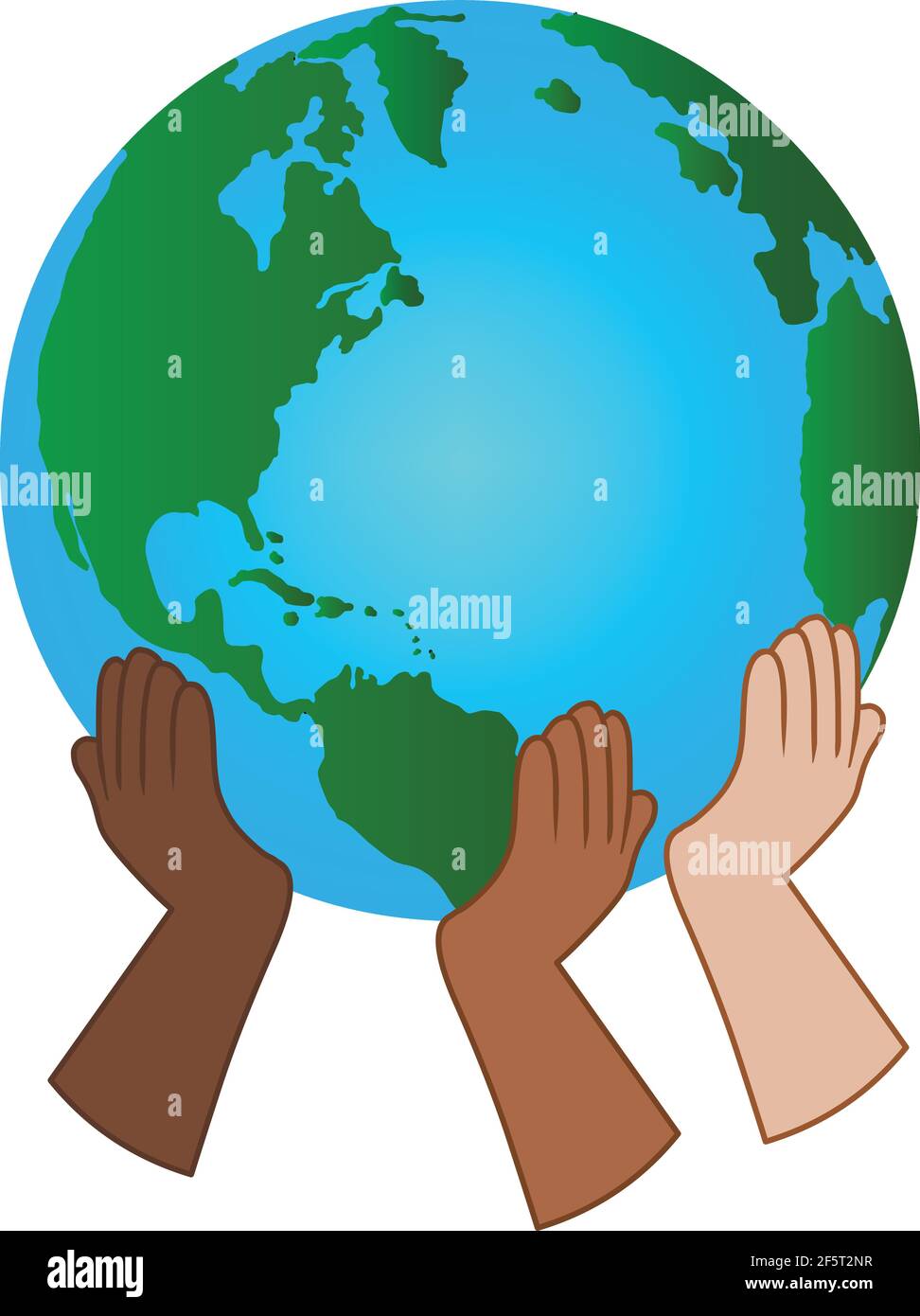 Save earth Hand holding earth illustration vector isolated Stock Vector ...