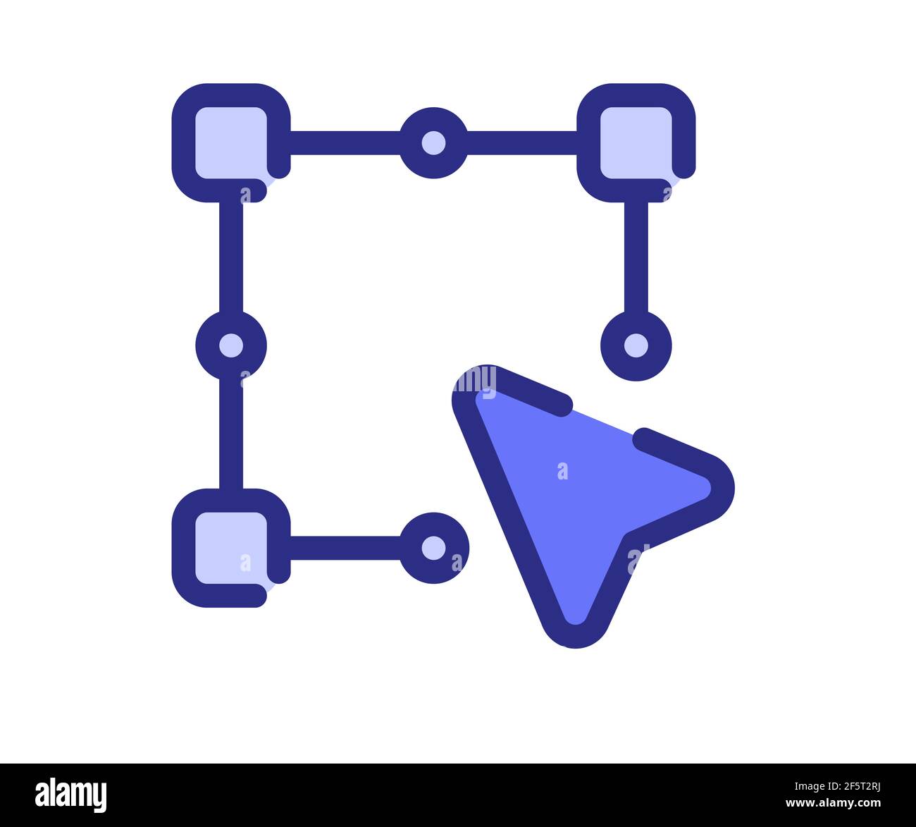 anchor vector pointer single isolated icon with dashed line style and purple color vector ...