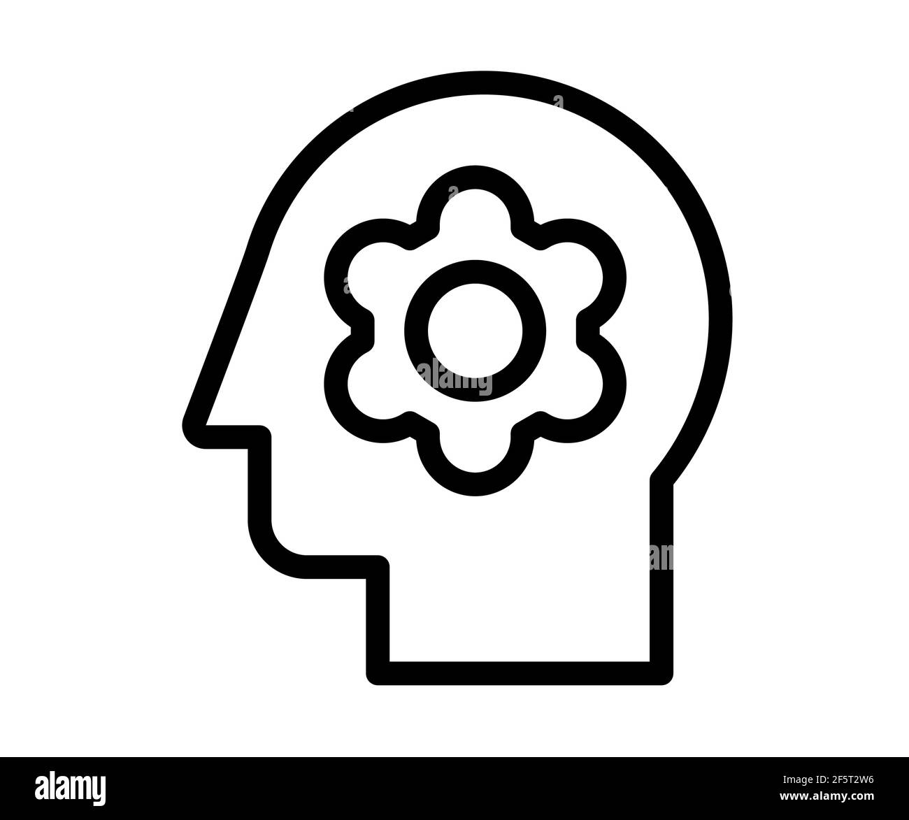thought process think single isolated icon with outline style black and ...
