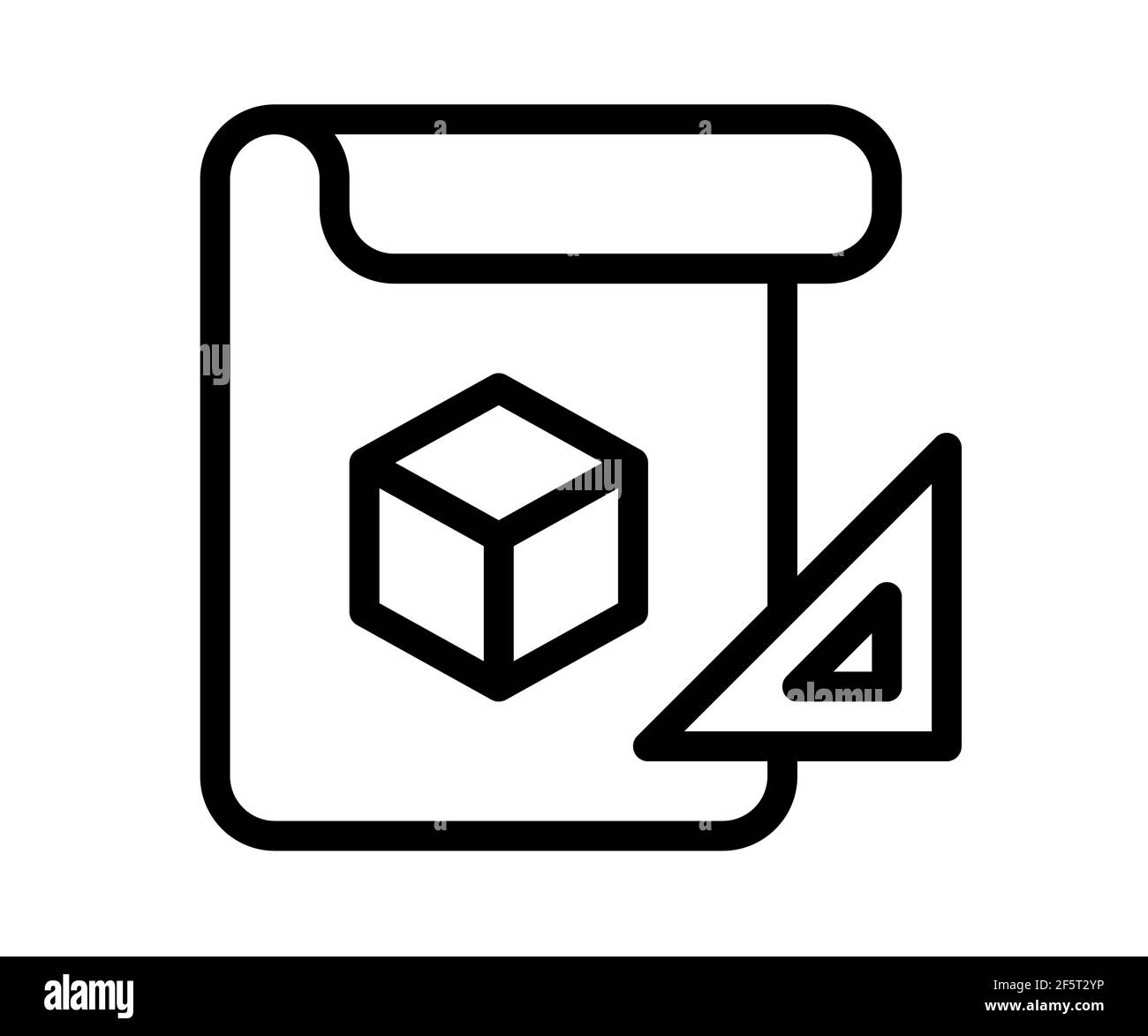 blueprint concept plan single isolated icon with outline style black ...