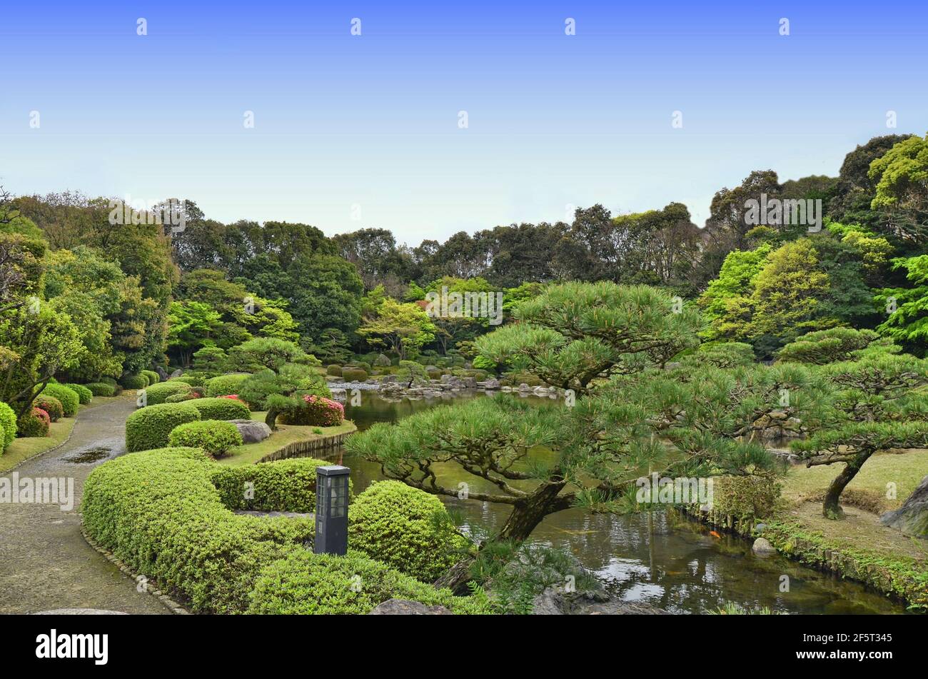Ohori Park Japanese Garden in Fukuoka city, Japan Stock Photo - Alamy