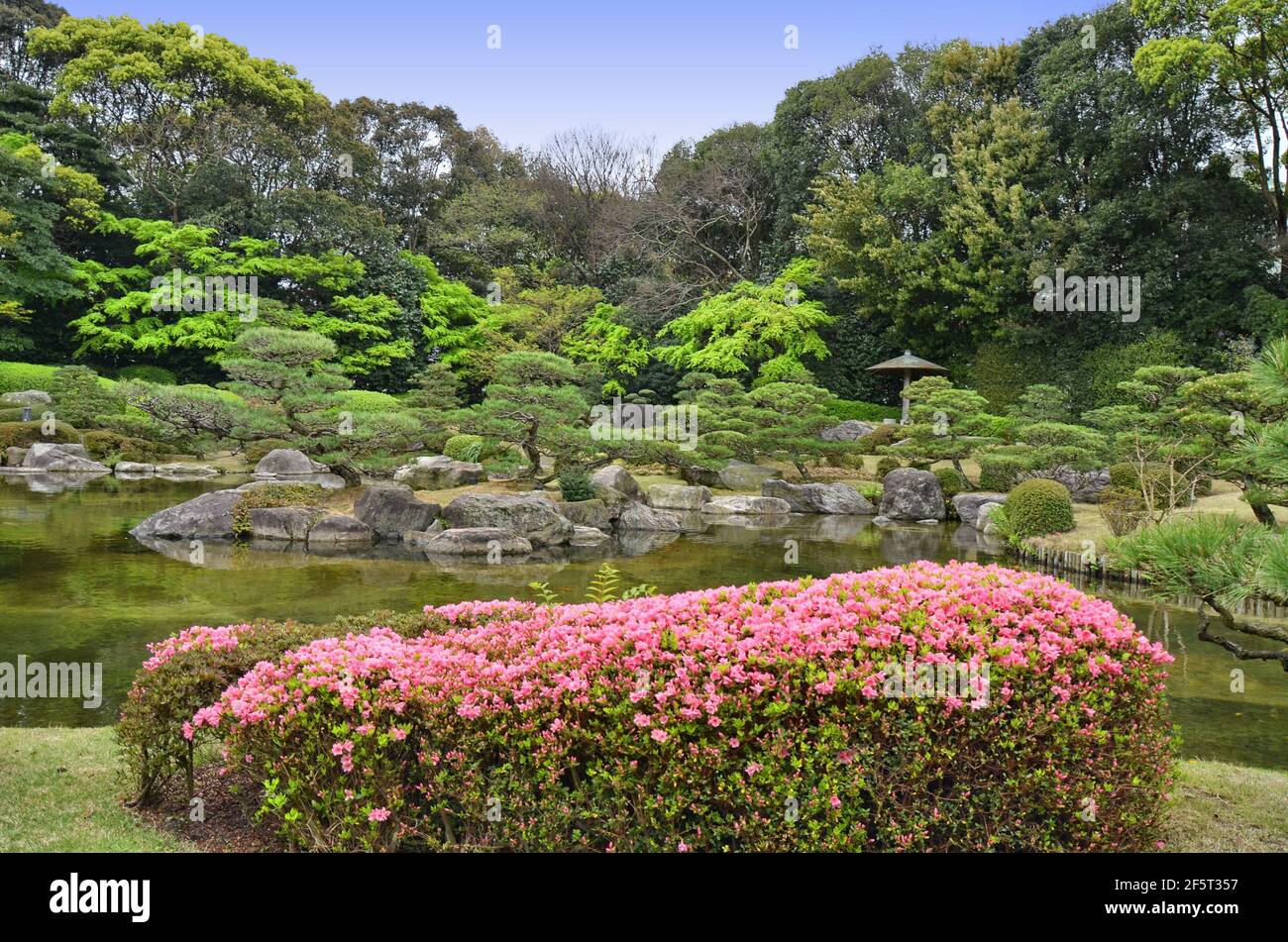 Ohori Park Japanese Garden in Fukuoka city, Japan Stock Photo - Alamy