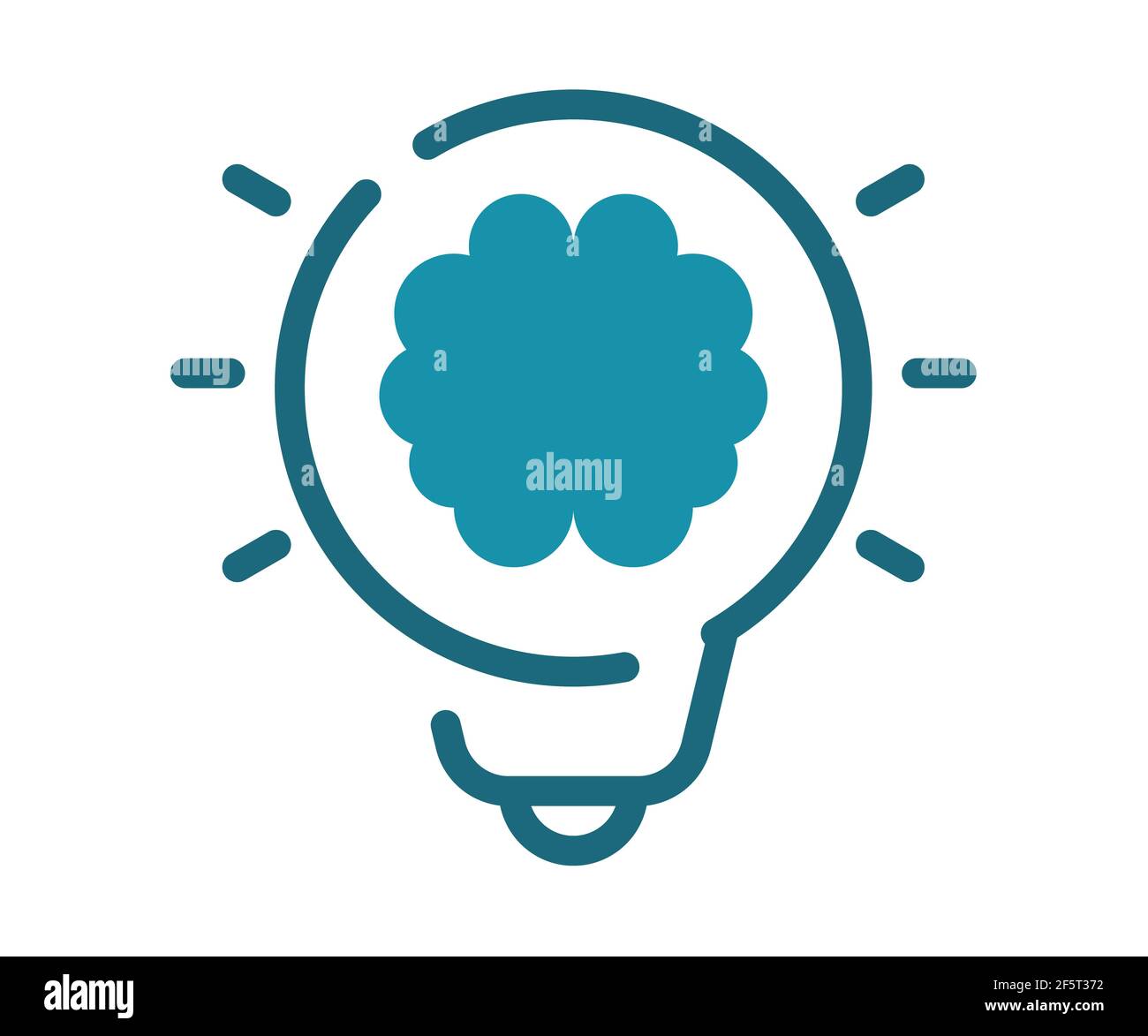 thinking process thought single isolated icon with solid line and dash ...