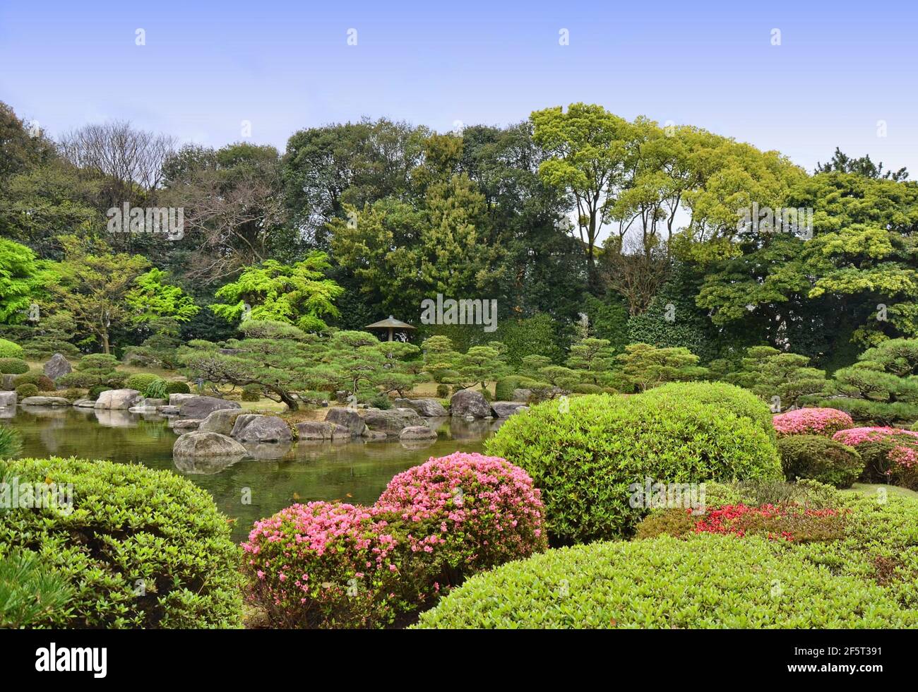 Ohori Park Japanese Garden in Fukuoka city, Japan Stock Photo - Alamy