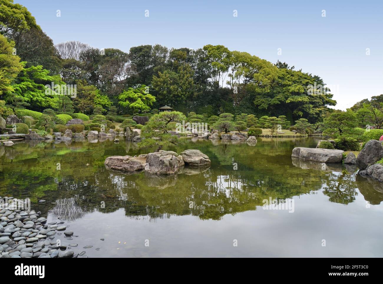 Ohori Park Japanese Garden in Fukuoka city, Japan Stock Photo - Alamy