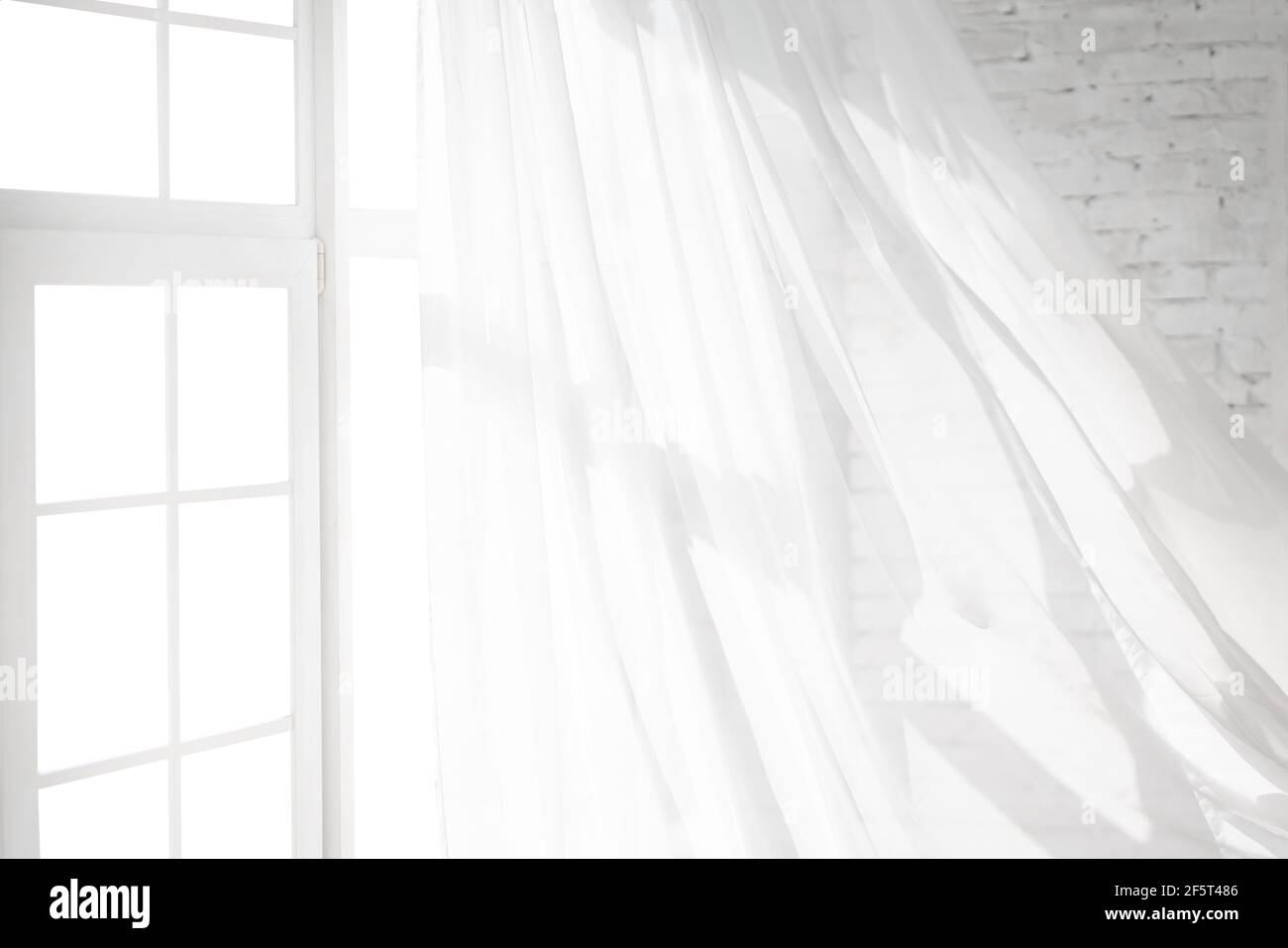 Empty Room With Window Curtains