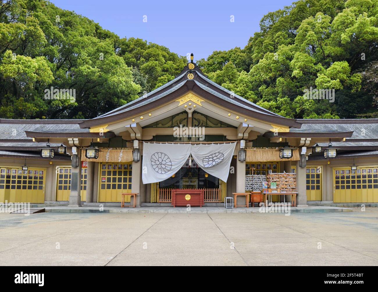 Gokoku Shrine in Fukuoka Japan is a modern shrine, dedicated to people ...