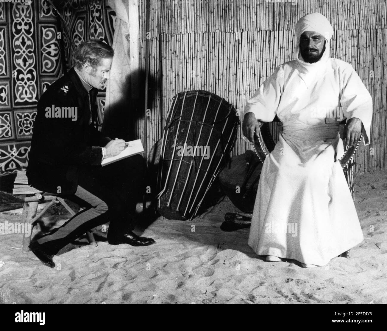 CHARLTON HESTON in costume as General Charles ''Chinese'' Gordon on set ...