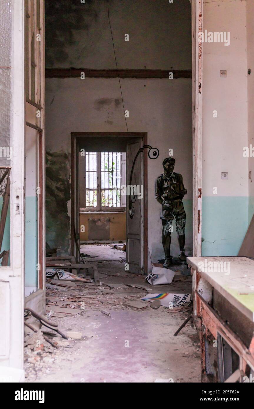 Urbex in an abandoned psychiatric hospital in Italy Stock Photo - Alamy
