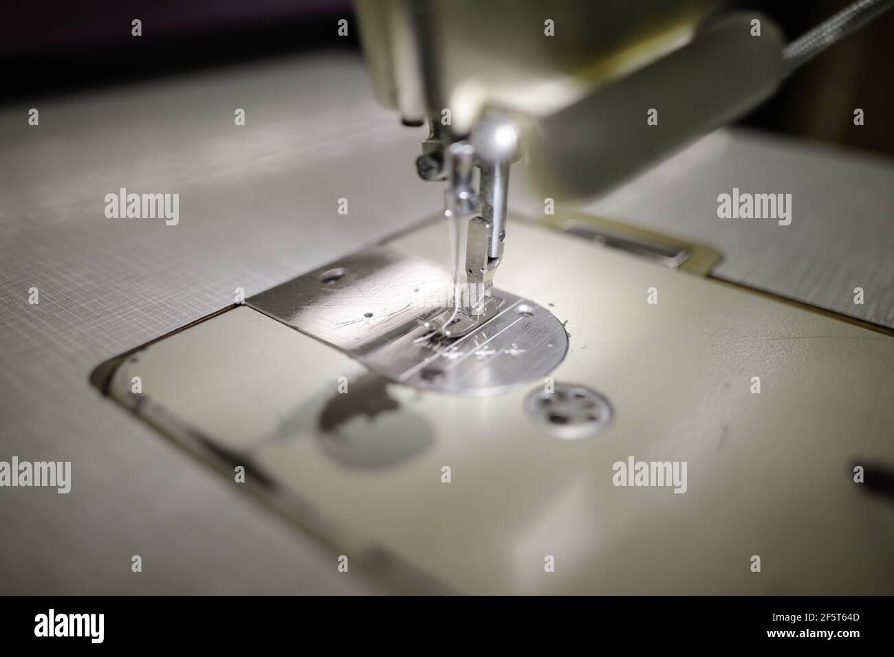 Shallow depth of field (selective focus) image with an electric sewing ...