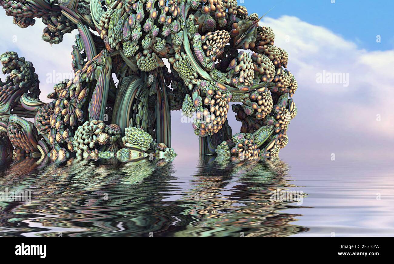 3D rendered virual objects and scenery Stock Photo - Alamy