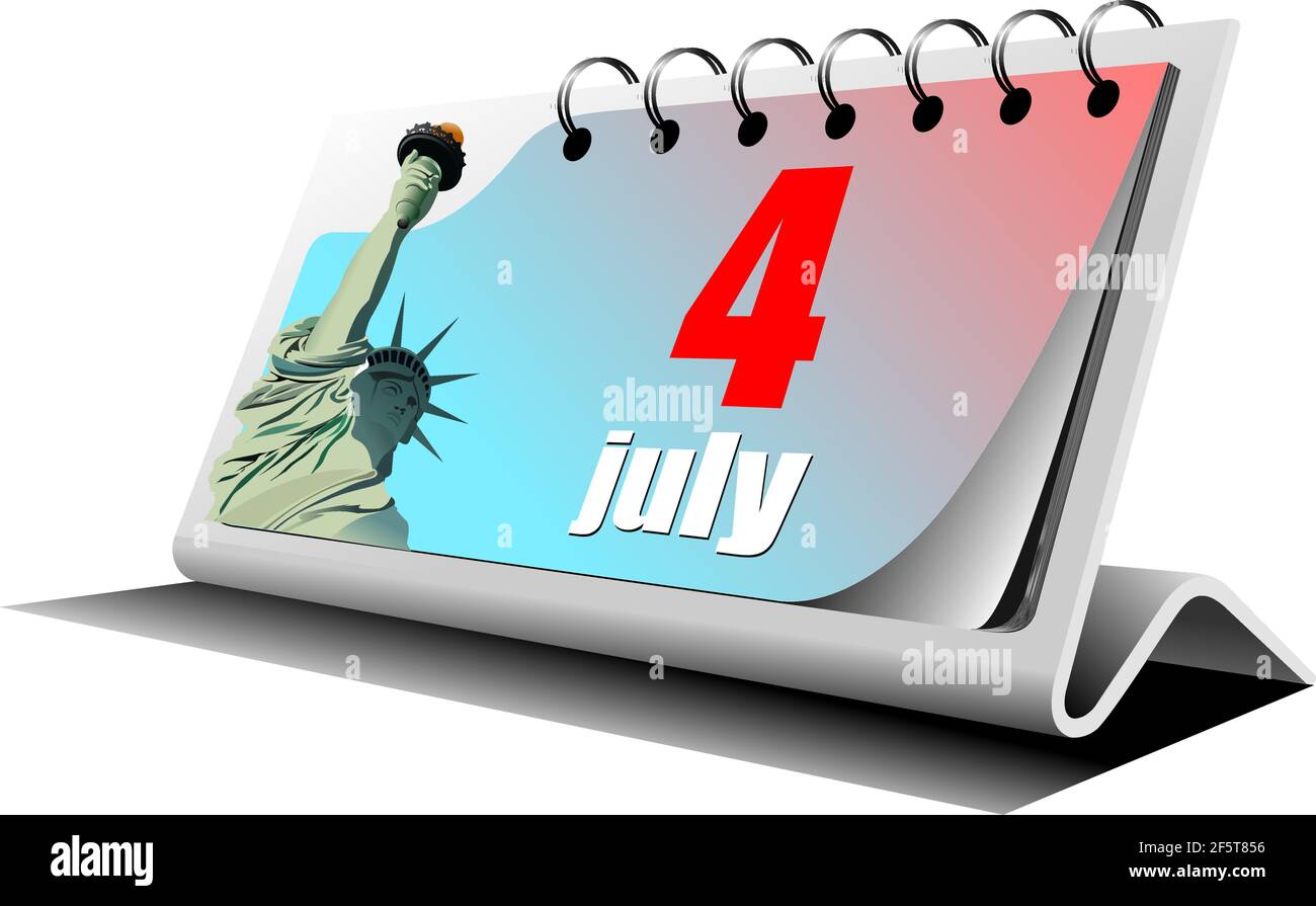 Independence day calendar Cut Out Stock Images & Pictures - Alamy