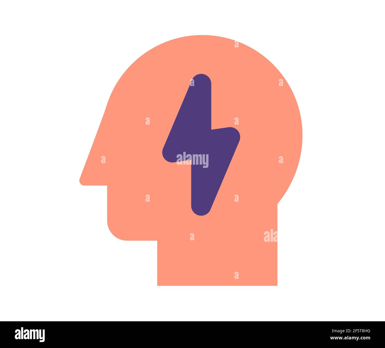 idea thinking inspire single isolated icon with flat style vector ...