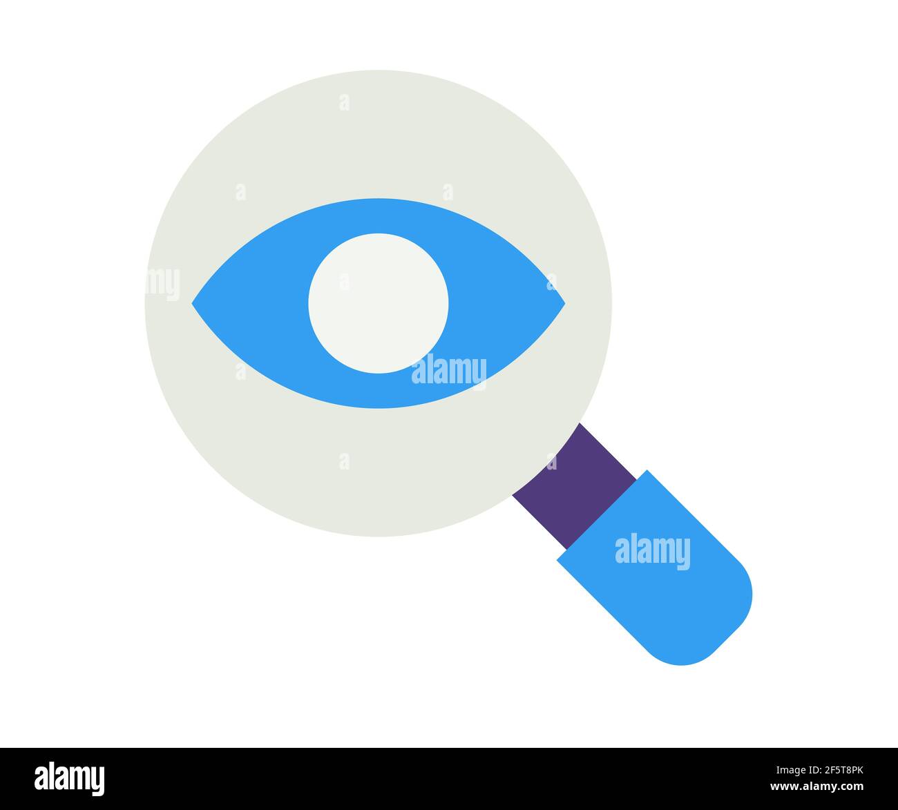 find searching eye single isolated icon with flat style vector ...