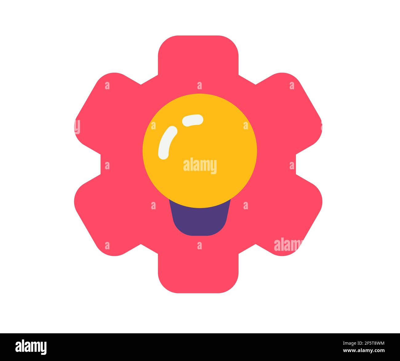 creative process gear single isolated icon with flat style vector ...