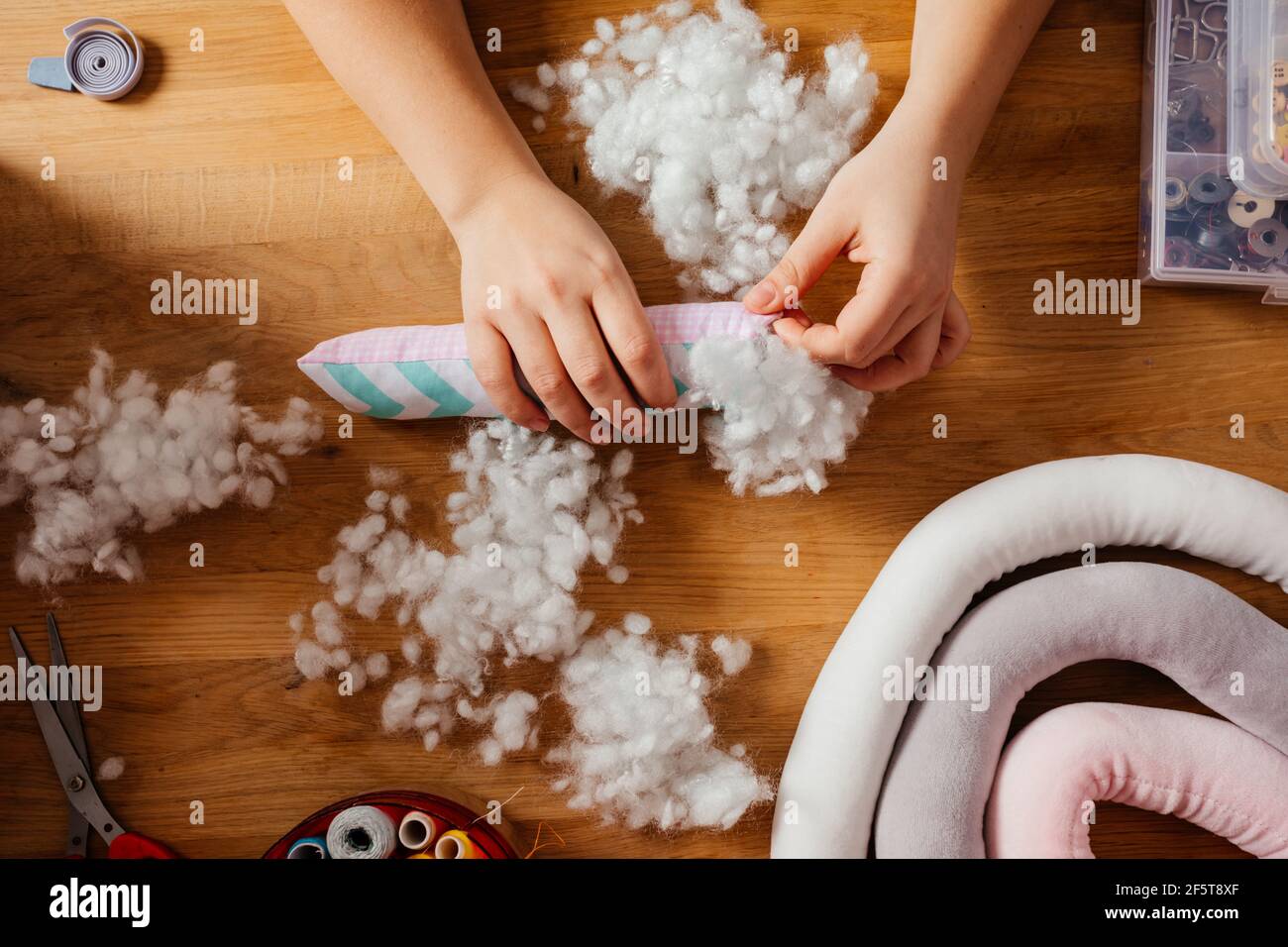 Creating lovely handmade toys as a hobby Stock Photo - Alamy