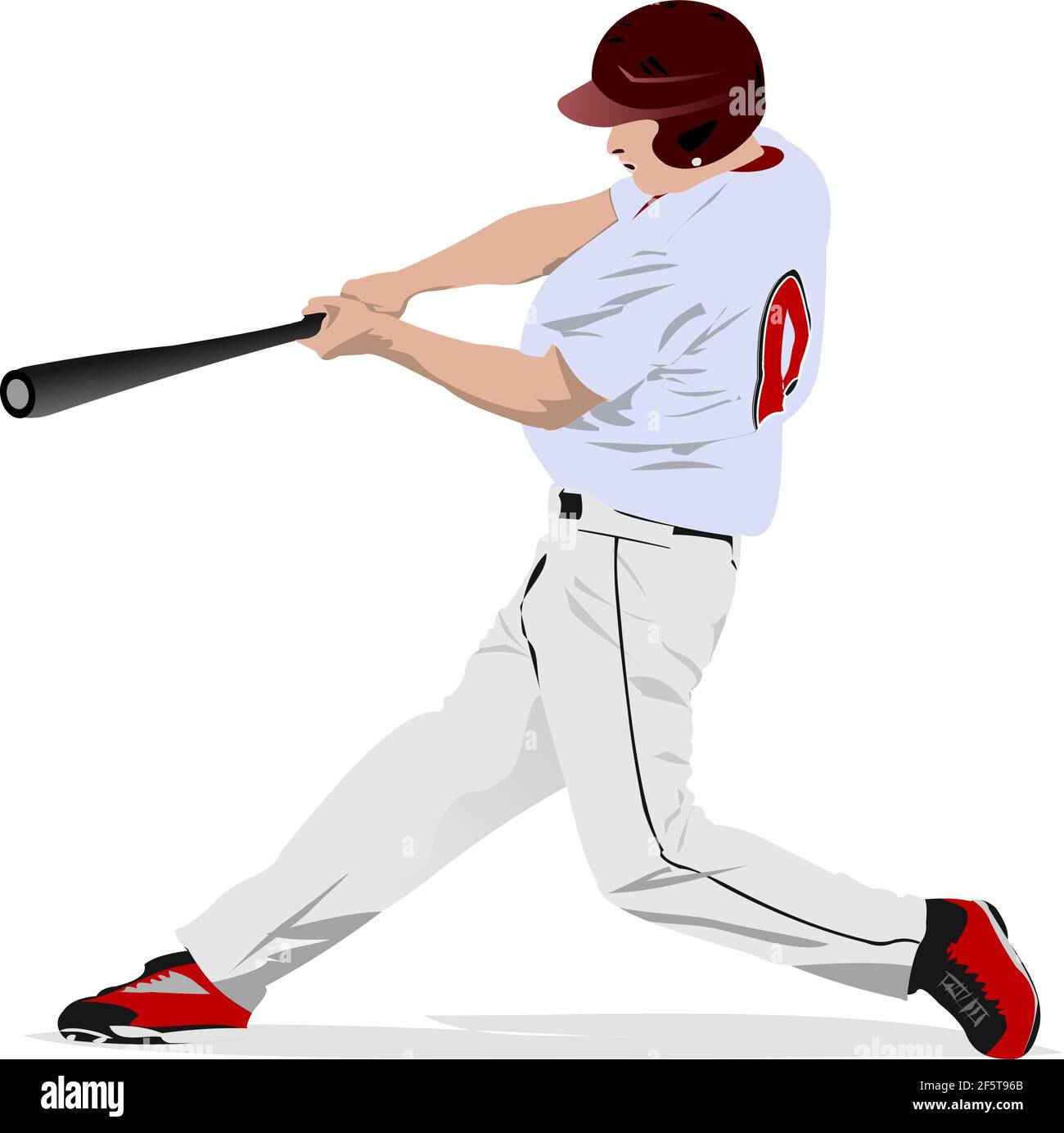 Baseball player. Vector 3d illustration for designers Stock Vector ...