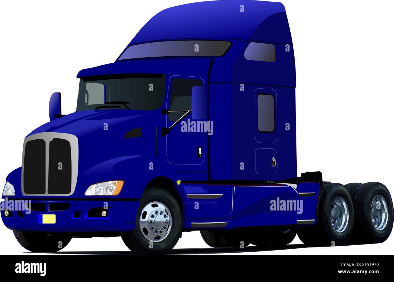 Vector illustration of blue truck. Lorry. 3d vector illustration Stock ...