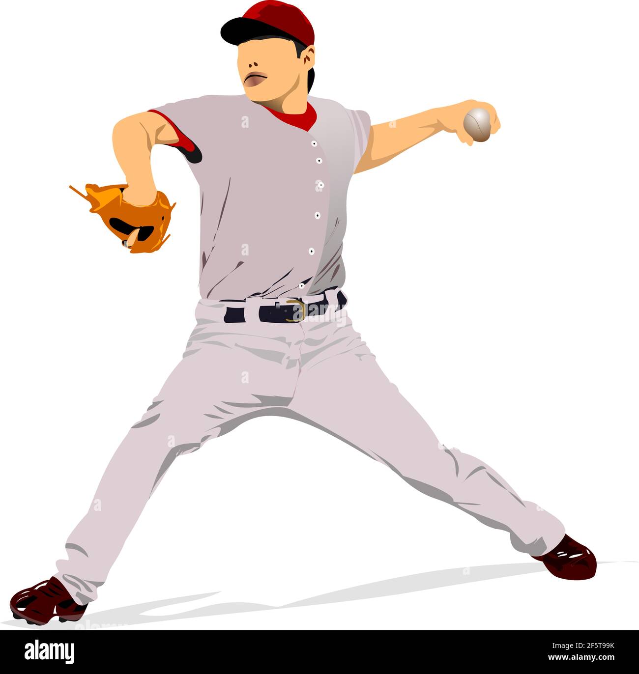 Baseball player. Vector 3d illustration for designers Stock Vector ...