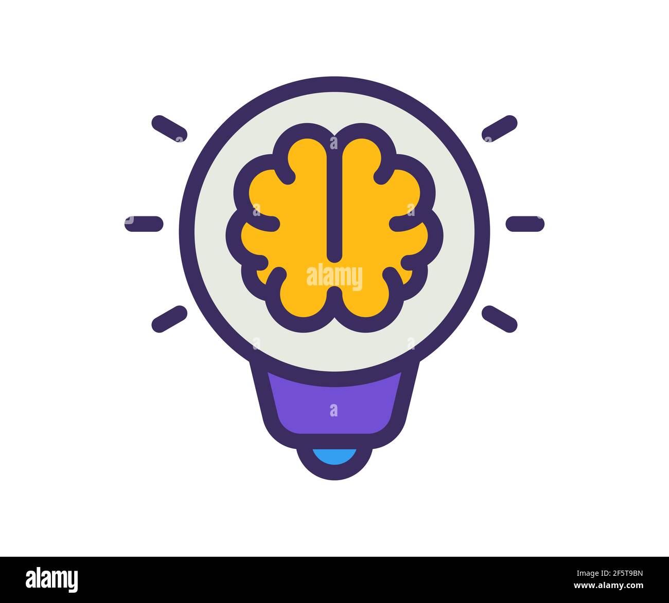 thinking process thought single isolated icon with filled line and ...