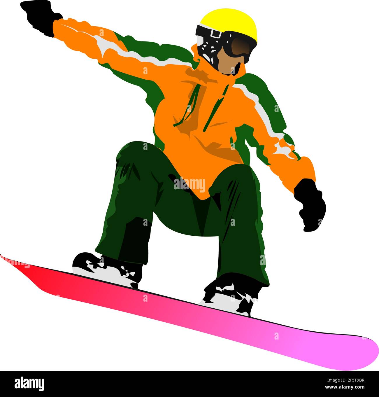 Snowboard man silhouette. Vector 3d illustration Stock Vector Image ...