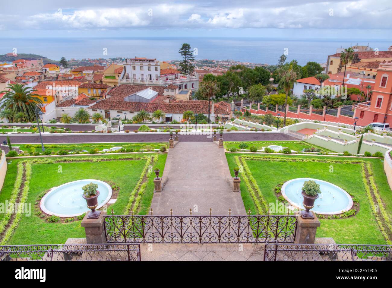 Victoria garden at la Orotava town at Tenerife, Canary Islands, Spain ...