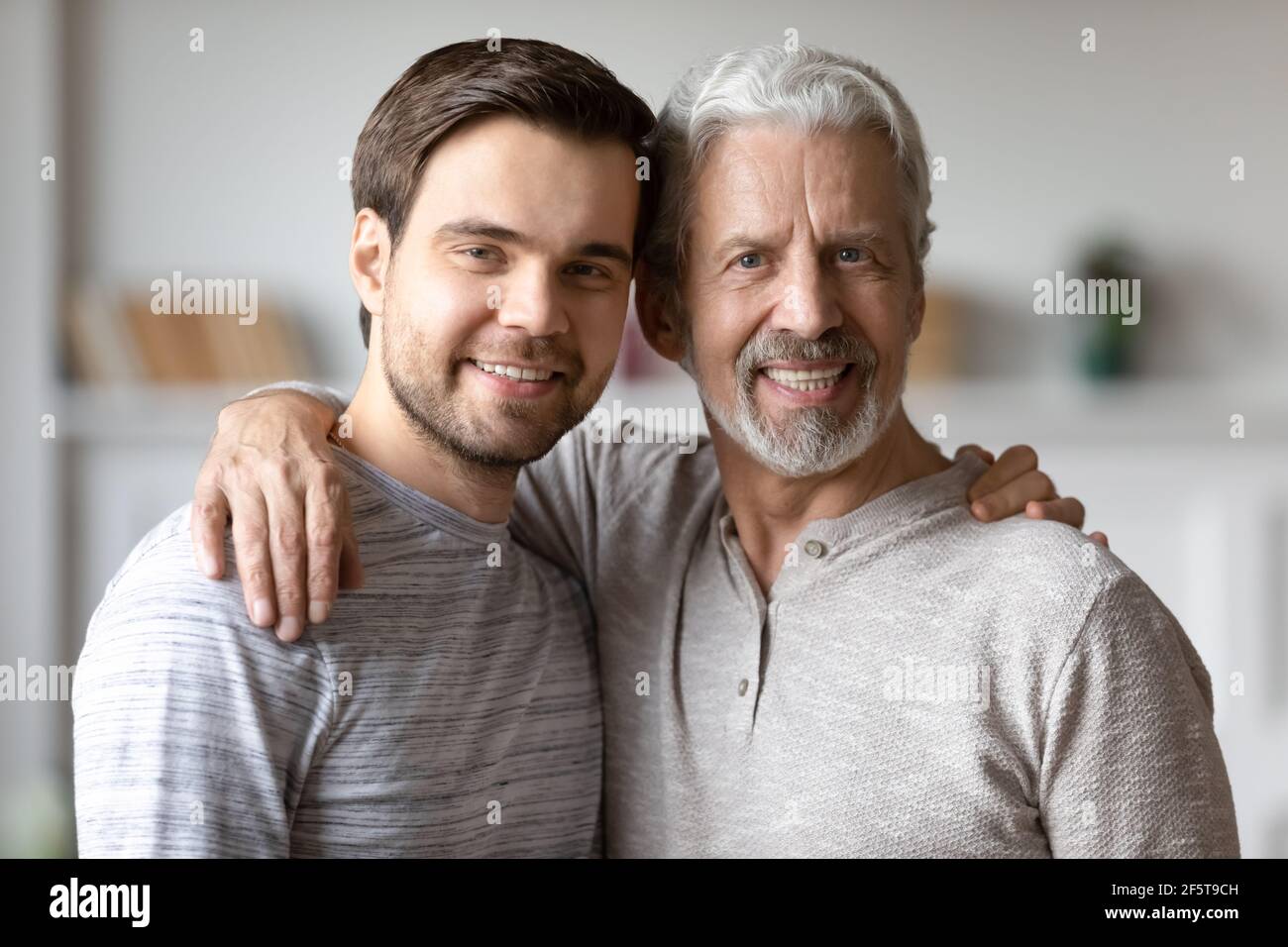 Adult son hugging aged hi-res stock photography and images - Alamy