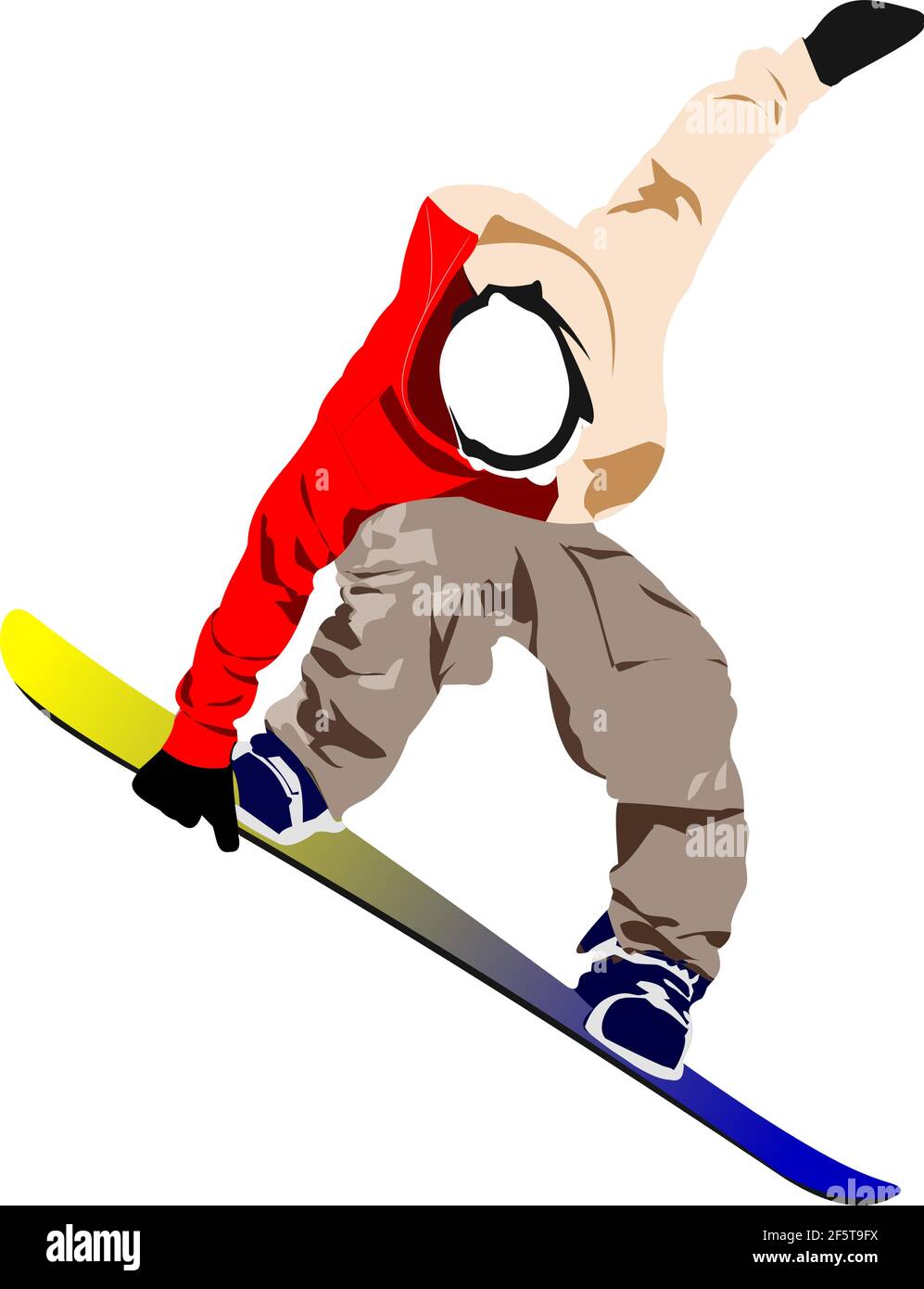 Snowboard man silhouette. Vector 3d illustration Stock Vector Image ...