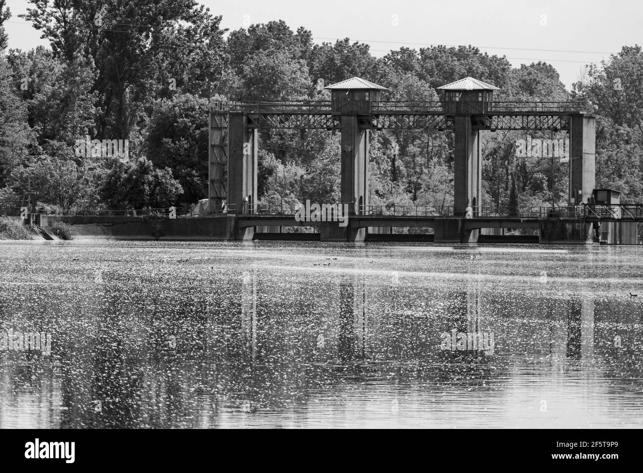 The old dam Black and White Stock Photos & Images - Alamy