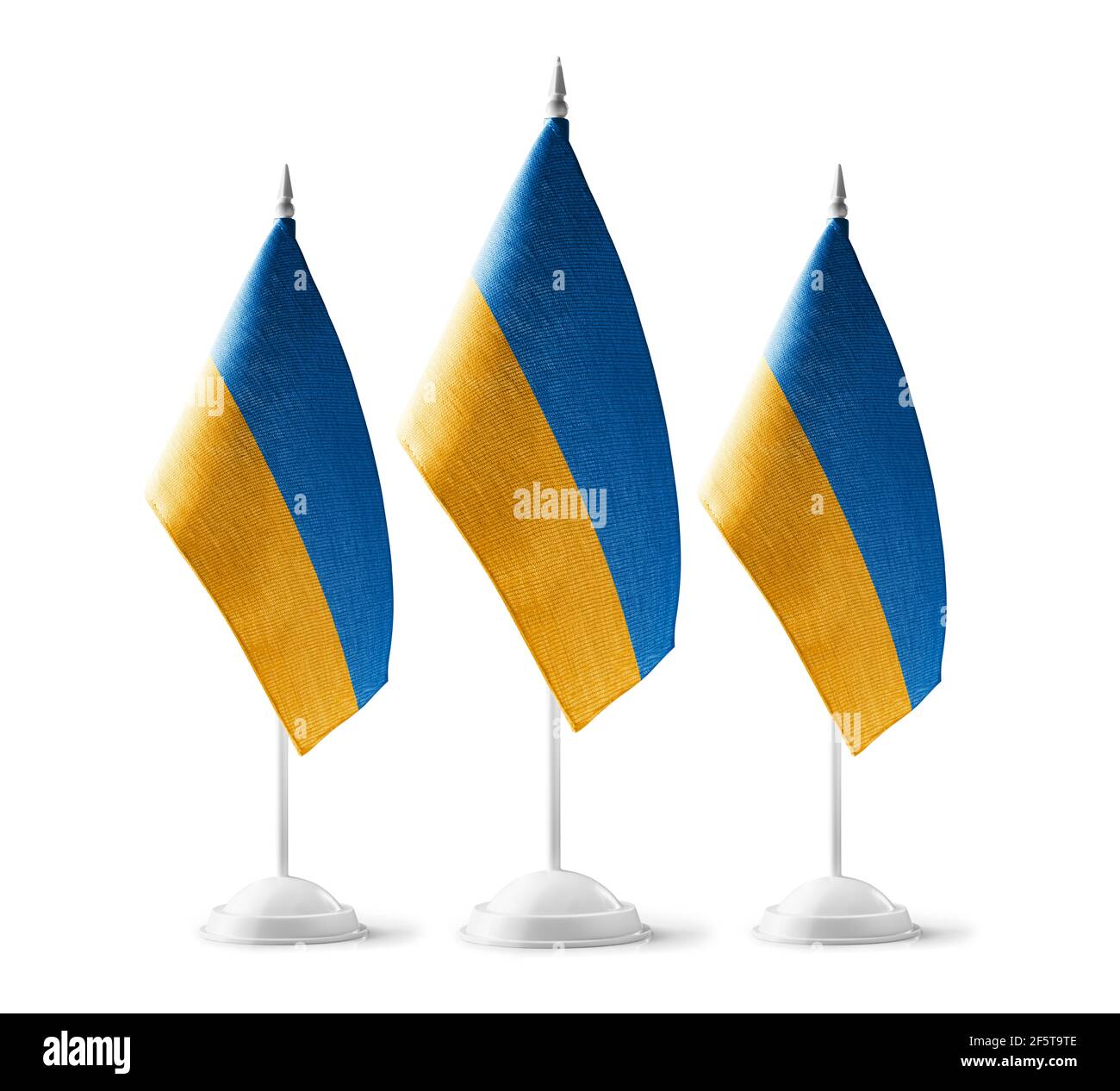 Small national flags of the Ukraine on a white background Stock Photo ...