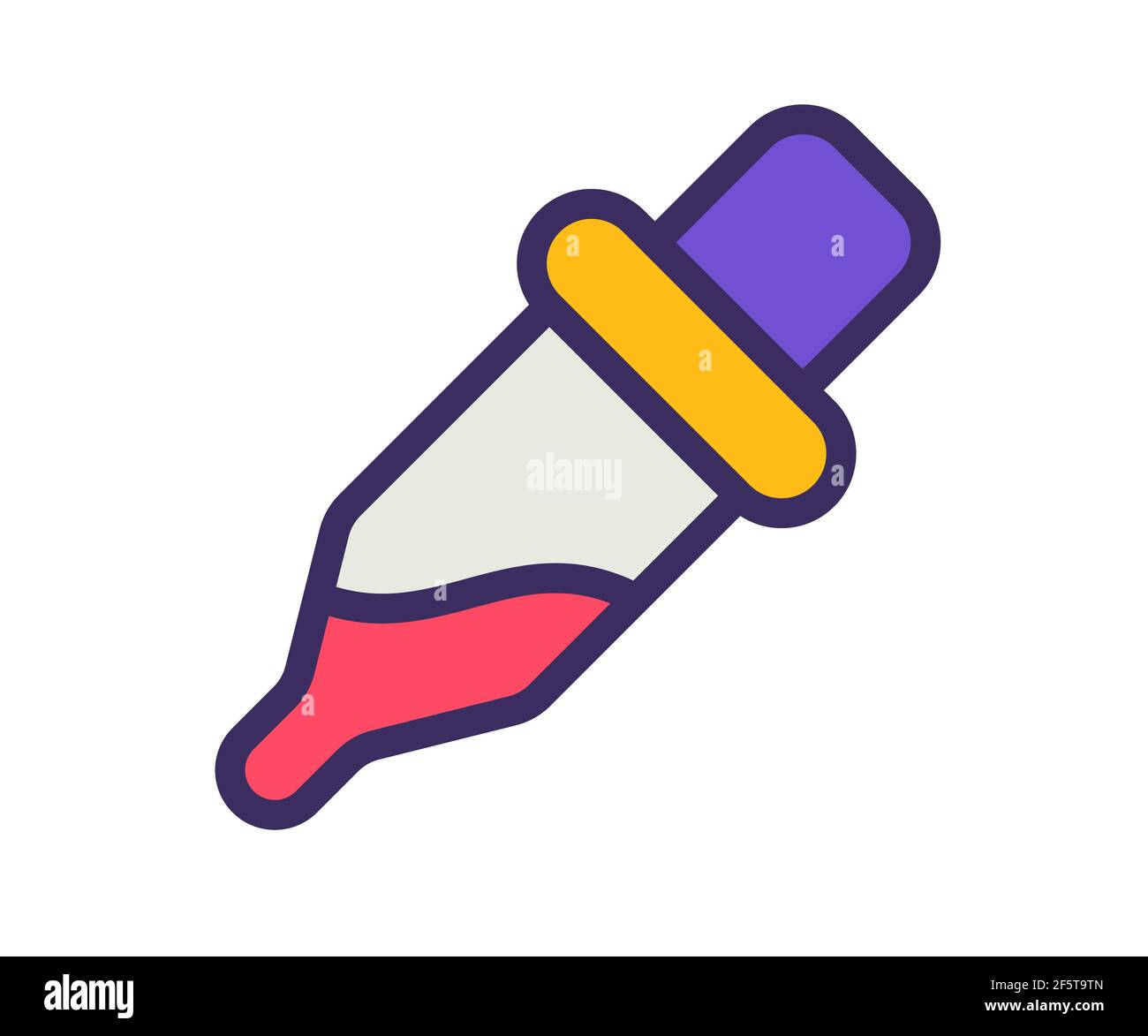eyedropper color picker palette single isolated icon with filled line ...