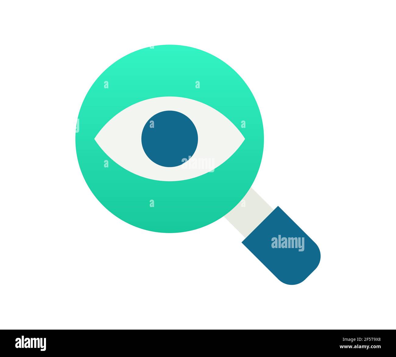 find searching eye single isolated icon with gradient style vector ...